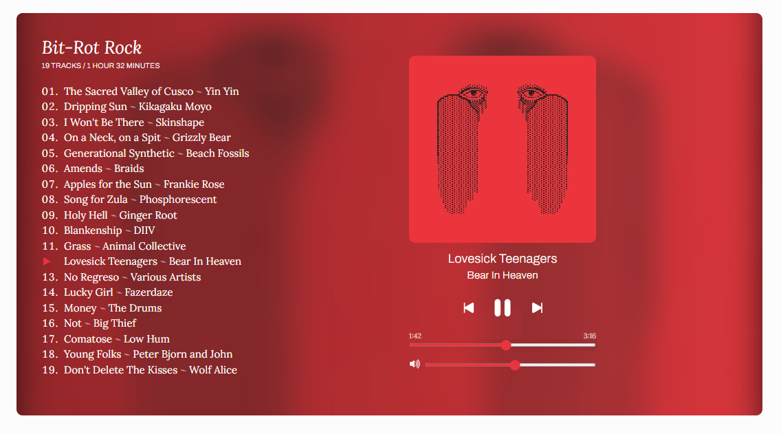 Create a music player with the YouTube iframe API