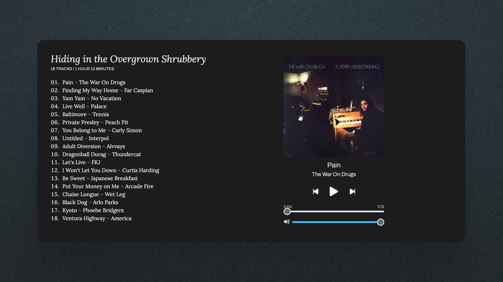 Create a music player with the YouTube iframe API